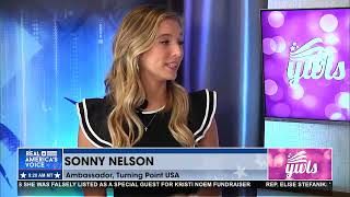 Sonny Nelson talks with Tudor Dixon at the TPUSA Young Women's ...