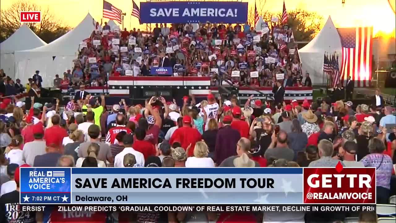 The crowd chants "SAVE OUR KIDS" - Real America's Voice News