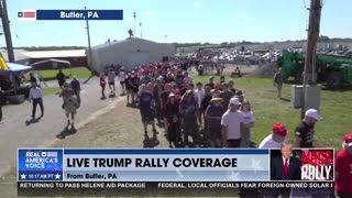 LONG LINES AT BULER PA RALLY - Real America's Voice News