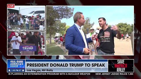 RAV's Bryan Glenn asks local rally goer - Real America's Voice News